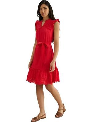 HOBBS LONDON HOBBS LONDON Romy Jersey Dress With Embroidered Yoke