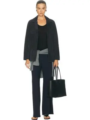 NILI LOTAN Dominic Suede Jacket - Midnight