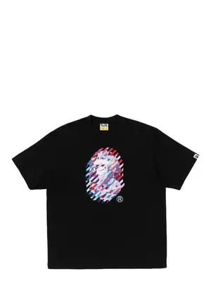 A BATHING APE Abc Camo Illusion Ape Head Relaxed Fit Tee - Black