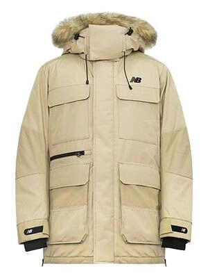 NEW BALANCE Lifestyle Cargo Parka Jacket - Beige/black