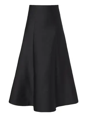 Roland Mouret Taffeta Midi Skirt - Black