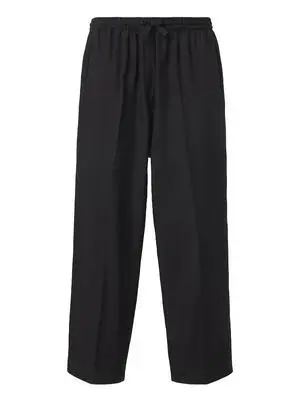 UMIT BENAN Julian Virgin Wool Straight Leg Pants - Black