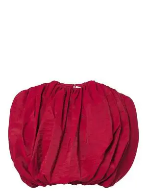 Magda Butrym Silk-blend Taffeta Crop Top - Red