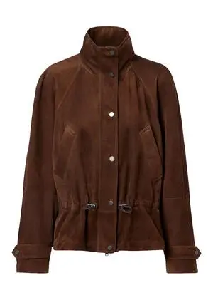 Brunello Cucinelli Suede Zip-up Jacket - Brown