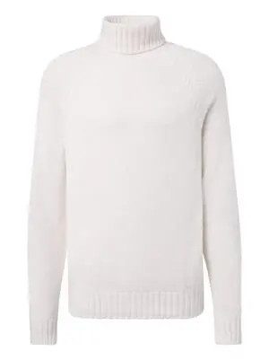 UMIT BENAN Milano Wool Turtleneck Sweater - White