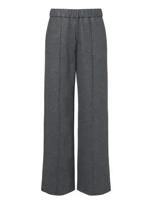 JIL SANDER Wool Wide-leg Pants - Grey