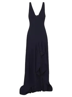 Stella McCartney Ruffled Georgette Gown - Blue