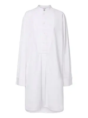Bottega Veneta Oversized Cotton Poplin Midi Dress - White
