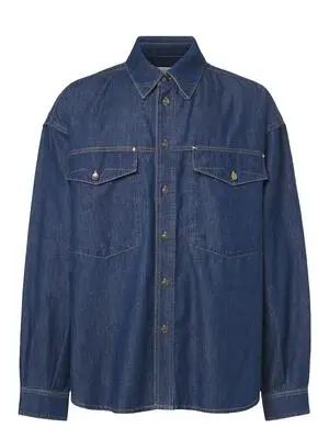 Versace Medusa Denim Overshirt - Blue