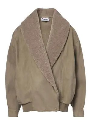Stella McCartney Oversized Teddy-trimmed Blouson Jacket - Beige