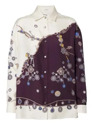 Versace Printed Silk Twill Shirt - Multicoloured