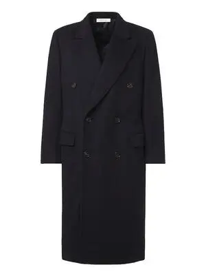 UMIT BENAN Double-breasted Wool Coat - Blue