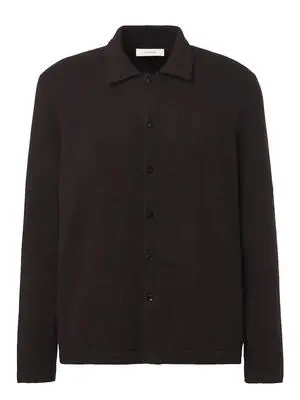 UMIT BENAN Winter Sunset Cashmere And Silk Overshirt - Brown