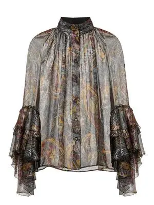 Etro Printed Silk-blend Blouse - Multicoloured