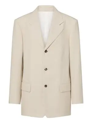 Bottega Veneta Striped Wool And Cotton Blazer - Beige