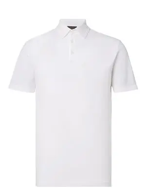 SLOWEAR Cotton Jersey Polo Shirt - White