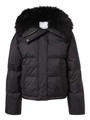 YVES SALOMON Shearling-trimmed Down Jacket - Black
