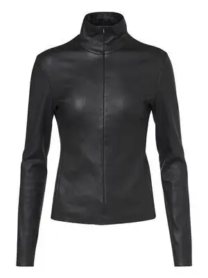 Stouls Selene Leather Zip-up Jacket - Black