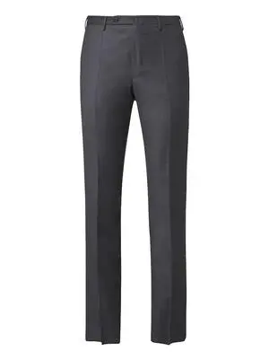 SLOWEAR Virgin Wool Flannel Slim Pants - Grey
