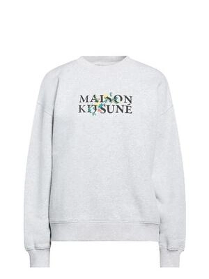 Maison Kitsuné Embroidered Cotton Sweatshirt - Grey