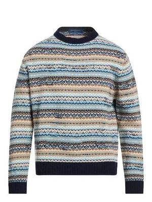 DANIELE FIESOLI Multicolor Wool Crewneck Sweater - Azure
