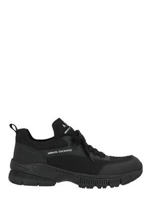 Armani Exchange Textile Fibers And Synthetic Material Low-top Sneakers - Black