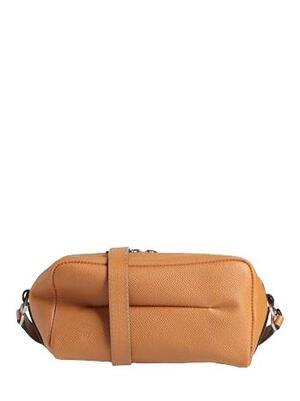 VALEXTRA Crossbody Bag In Pebbled Calfskin - Brown