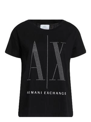 Armani Exchange Cotton T-shirt With Appliqués - Black