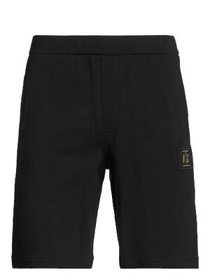 Armani Exchange Cotton French Terry High Waisted Bermuda Shorts - Black