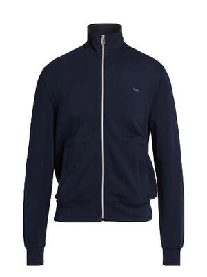HARMONT & BLAINE Cotton French Terry Zip-up Sweatshirt - Navy