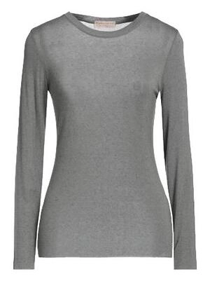 PUROTATTO Modal Cashmere Elastane Long Sleeve T-shirt - Grey