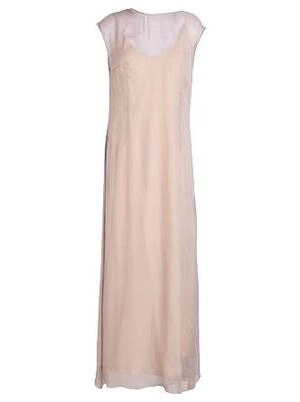 ALYSI Chocolate Maxi Dress In Silk Georgette - Pink