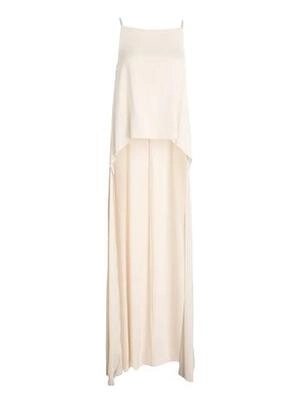 Peserico Asymmetrical Cold-shoulder Sleeveless Top - White