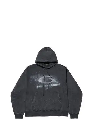 Balenciaga Balenciaga Washed Crayon Loop Oversized Hoodie Black