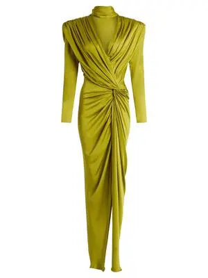 BALMAIN Balmain Long Silk Chiffon Dress