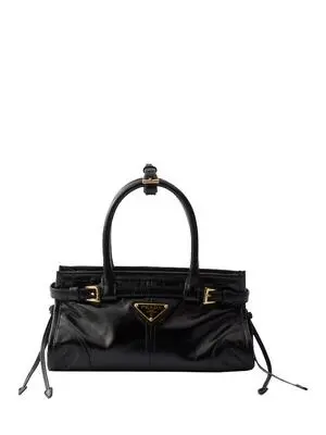 Prada Bonnie Mini Leather Handbag - Black