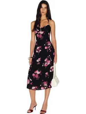 REFORMATION Floraison Dress Black