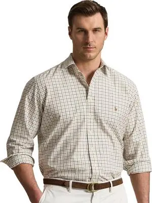 Ralph Lauren Tattersall Oxford Shirt - White Brown Multi