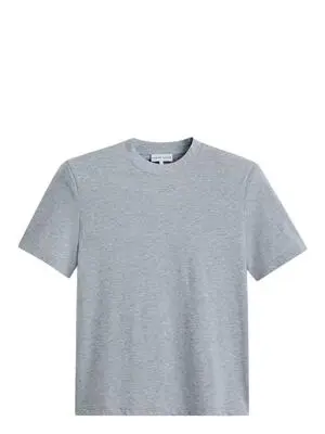 Scanlan Theodore Mercerised Cotton Shoulder Pad Tee - Grey.marle