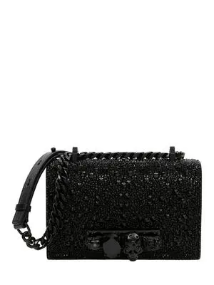 Alexander McQueen Mini Jewelled Satchel - Black