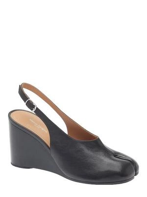 MAISON MARGIELA Tabi Wedge Slingback Pumps - Black