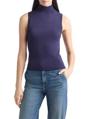 Staud Montclair Turtleneck Sweater Vest - Midnight