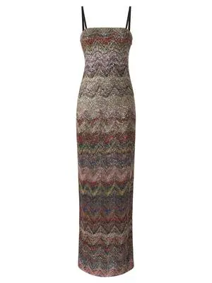 Missoni Zigzag Pattern Strapless Bustier Long Dress - Multicoloured