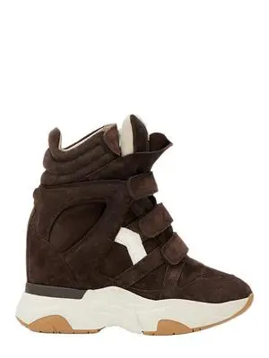 Isabel Marant Étoile Balskee Suede Wedge High-top Sneakers - Brown