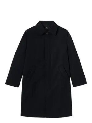 A.p.c. Water-repellent Wool Coat - Blue