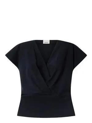 Isabel Marant Étoile Draped T-shirt In Cotton Jersey - Black