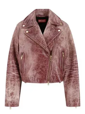 DIESEL® DIESEL Genuine Leather Moto Jacket