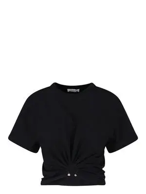 Rabanne 100% Cotton Logo T-shirt - Black