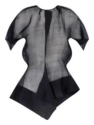 Khaite 100% Silk T-shirt - Black