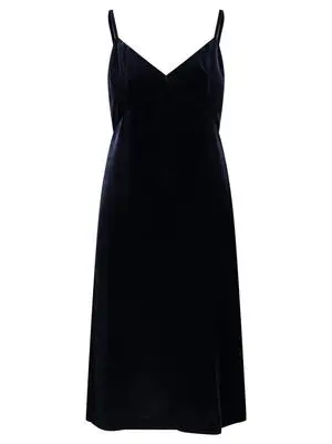 Aspesi Viscose And Silk Jersey Midi Dress - Blue